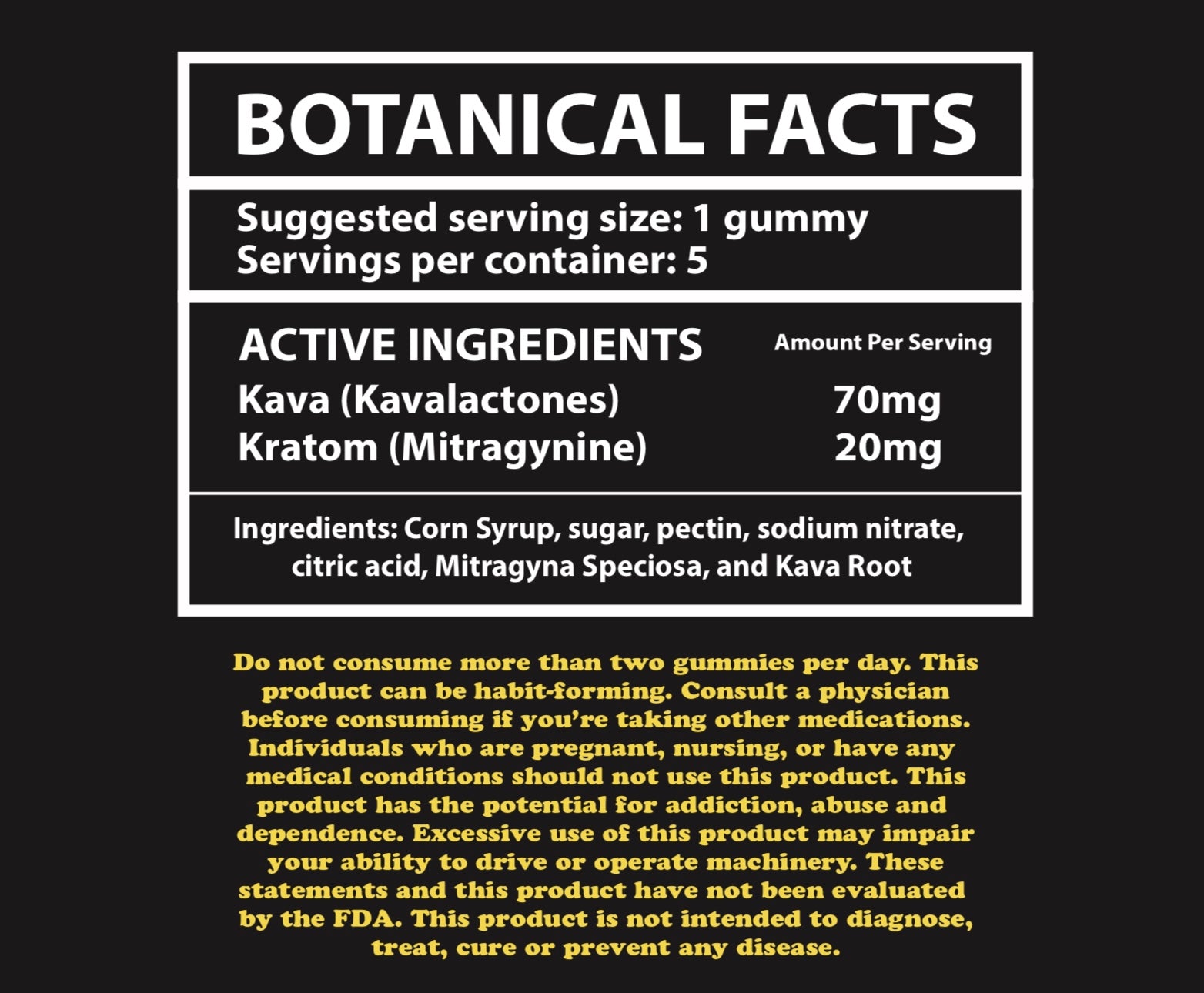 CLASSIC- Kratom & Kava Gummies – Shot of Joy